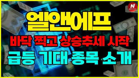 엘앤에프 주가 전망 바닥 찍고 상승추세 시작 급등 기대 종목 소개 Youtube