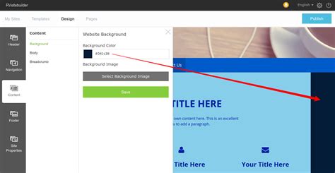 Website Color Settings RVglobalsoft