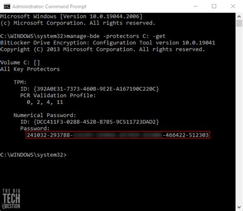 How To Find The Bitlocker Recovery Key The Big Tech Question