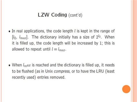 Multimedia Lossless Compression Algorithms Ppt