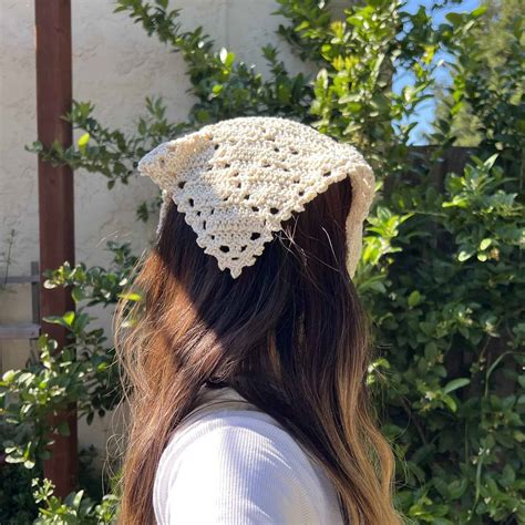 Diamond Lace Crochet Bandana Free Pattern And Tutorial