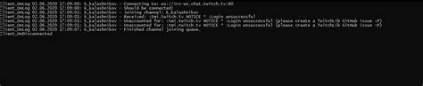Unaccounted For Tmi Twitch Tv NOTICE Login Unsuccessful Issue