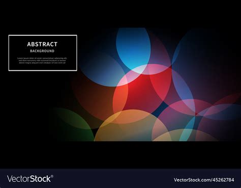 Abstract Colorful Geometric Circles Overlapping Vector Image