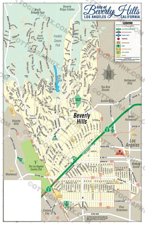 Beverly Hills Map Los Angeles County Ca Files Pdf And Ai Editab