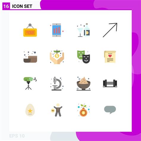 Set Of Modern UI Icons Symbols Signs For Tool Bowl Wine Up Arrow Editable Pack Of Creative