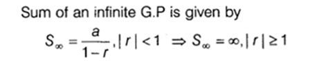 Sum To Infinite Terms Of GP Formula Definition Examples