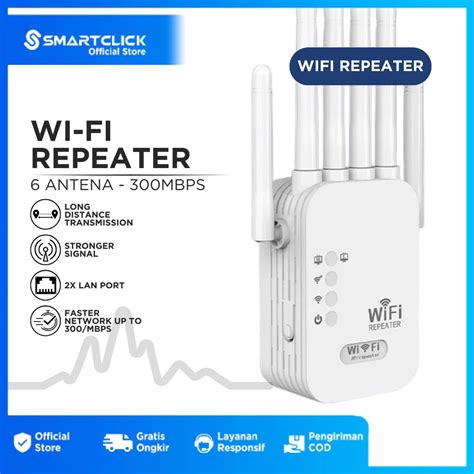 Jual Wifi Repeater Wireless Extender Range Antena Mbps Penguat Signal LAN Port Shopee