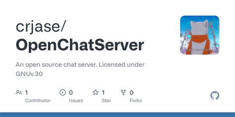 Github Crjaseopenchatserver An Open Source Chat Server Licensed