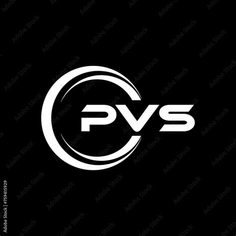 Pvs Letter Logo Design With Black Background In Illustrator Cube Logo Vector Logo Modern