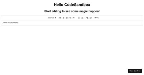 React Quill Demo Forked Codesandbox