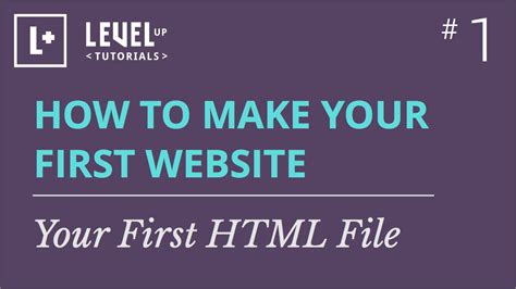 1 Your First Html File Youtube