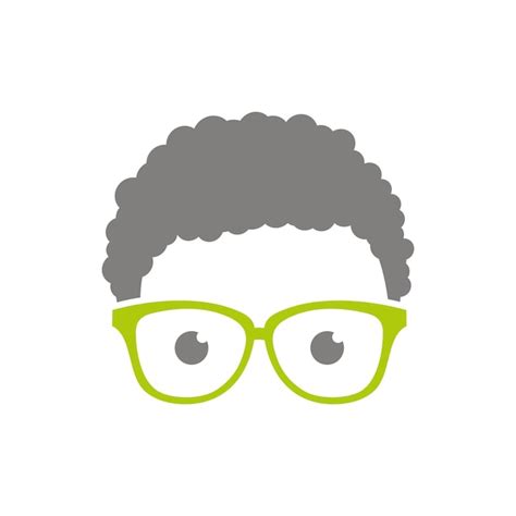 Premium Vector Geek Nerd Face Icon Vector Template