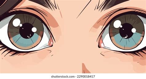 Anime Girl Eyes Close Up Vector Illustration Stock Vector Royalty Free