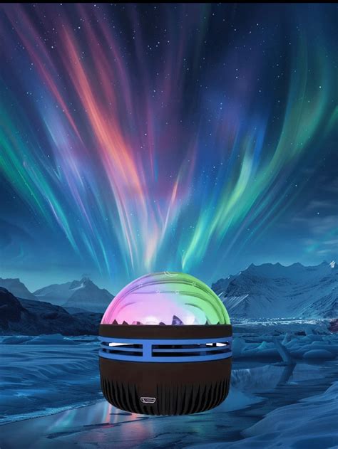 Aurora Borealis 7 Color Led Projector Usb Powered Remote Control