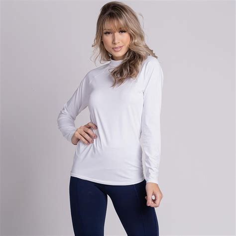Blusa Uv Feminina Manga Longa Em Promoção Na Netshoes