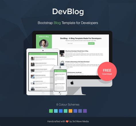 DevBlog Free Bootstrap 5 Blog Website Template For Developers UX