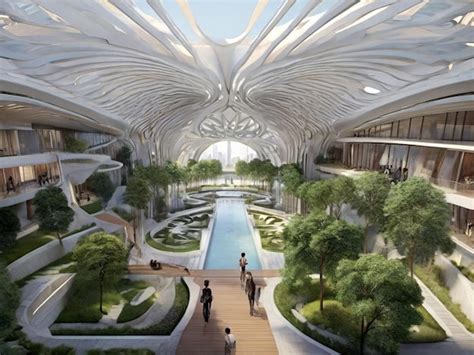 Premium Photo Futuristic Architectural Design