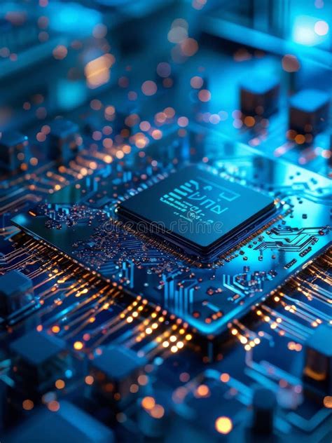 Computer Motherboard Electronic Processor Stock Illustration