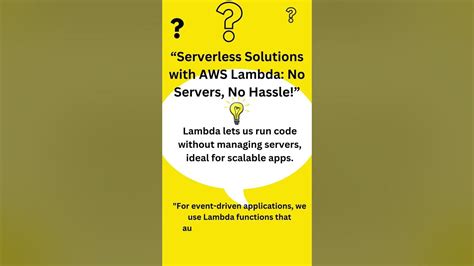 Serverless Solutions With Aws Lambda Youtube