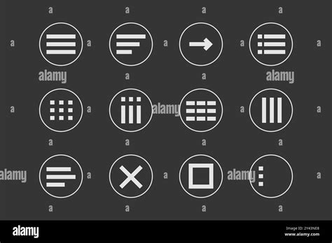 Menu For Apps And Web Hamburger Menu Dropdown In Circle Set Interface