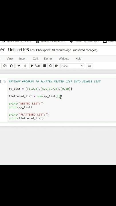 Flatten Nested List Into Single Listpython Codinginterview