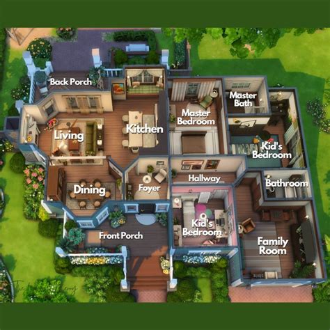 Mansion Floor Plan Sims 4