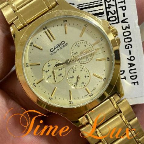 Casio Mens Gold Mtp V300g 9a Shopee Philippines