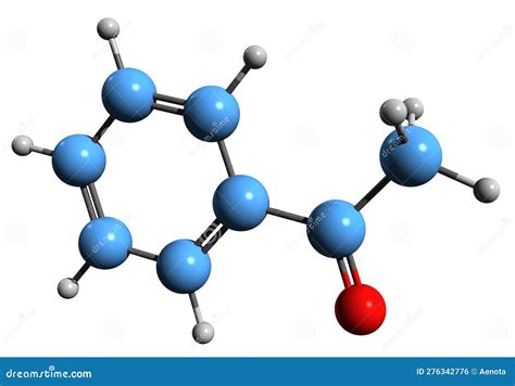 3d Image Of Acetophenone Skeletal Formula Stock Illustration Illustration Of Condensation