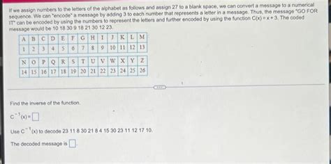 Solved If We Assign Numbers To The Letters Of The Alphabet
