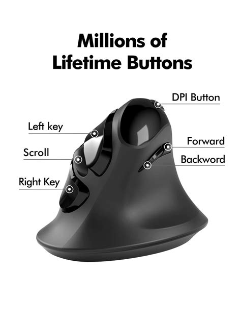 USB Type C Dual Receiver Wireless Mouse Ergonomic Vertical Wireless Mouse Wireless Office