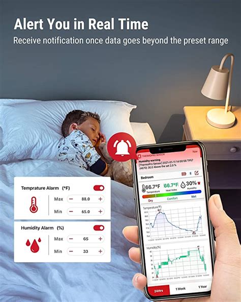 Thermopro TP Bluetooth Mini Digital Indoor Hygrometer Thermometer With App Alert Cellar Smart