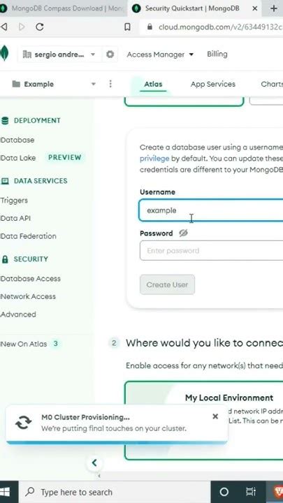 Conectar Mongo Atlas A Mongo Compass Sqlserver Nosql Nosqldatabase