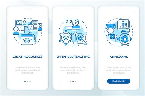 Premium Vector Walkthrough Ai In Education With Linear Icons