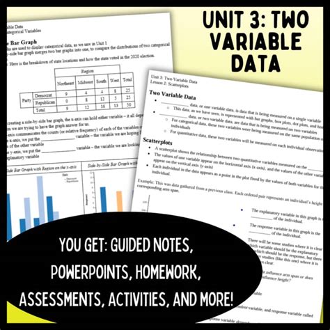 Statistics Two Variable Data By Goldies Math Emporium Tpt