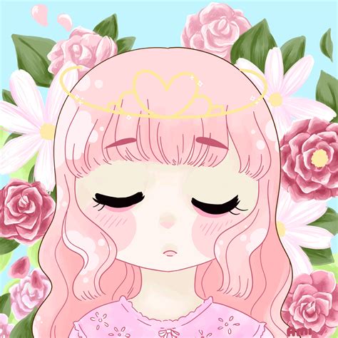 Гиф анимация Девушка с большими глазами моргает By Amilkshakesrt