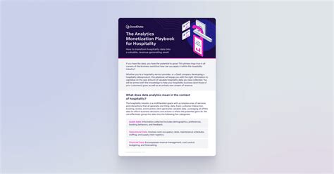 The Analytics Monetization Playbook For Hospitality Gooddata The Analytics Monetization Playbook For Hospitality Gooddata