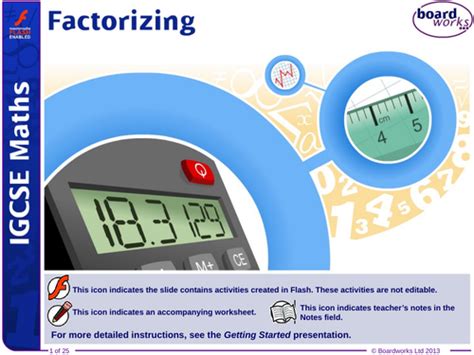 Igcse Maths Board Work On Algebraic Factorisation Teaching Resources