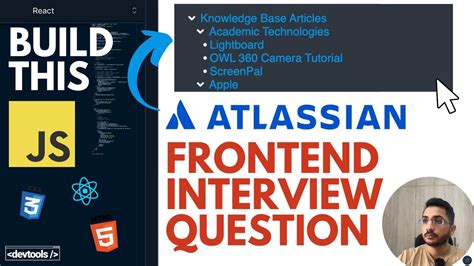 solving atlassian frontend interview question confluence like tree structure react js youtube