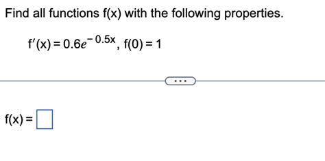 Solved Find All Functions F X With The Following Chegg Com
