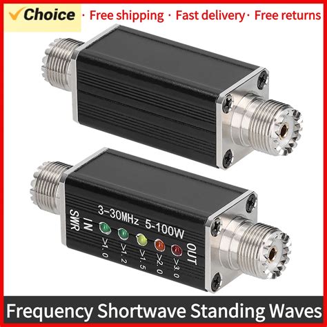 5led Swr Meter 3 30mhz Frequency Max 100w Shortwave Standing Waves Indicator Rf Tapped Powered M 