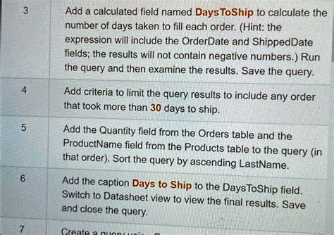 3 Add A Calculated Field Named Daystoship To Calculate The Number Of Days Taken To Fill Each