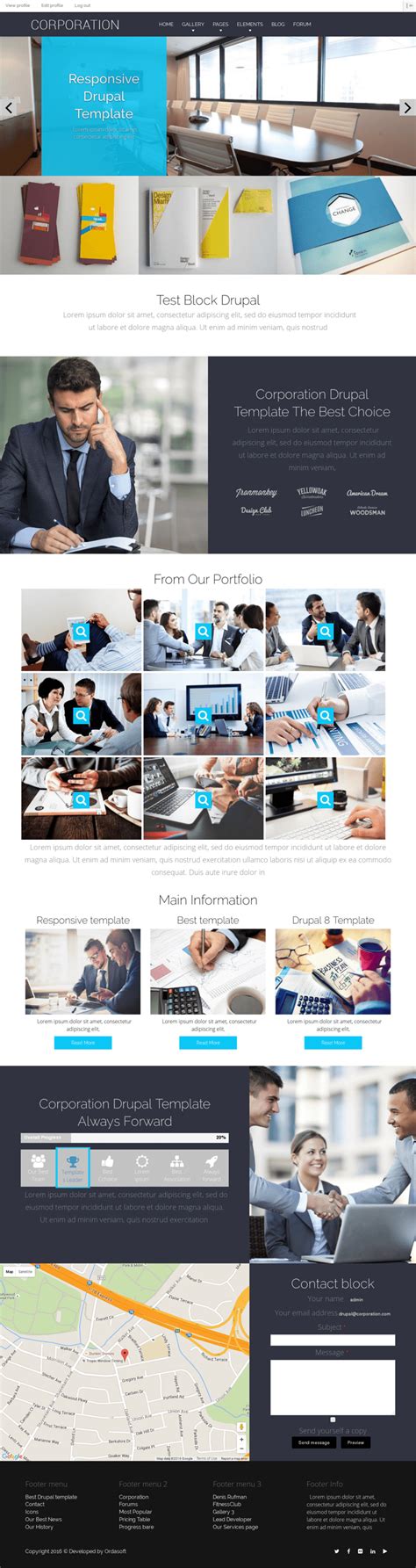 Corporation Drupal Business Theme Drupal Org