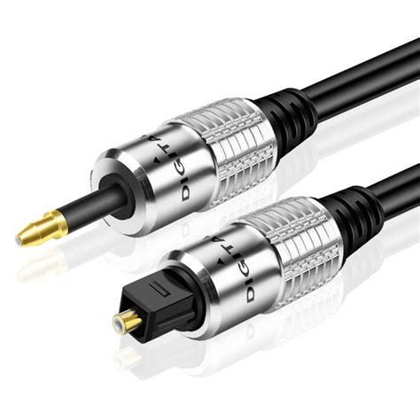 Premium Mini Toslink To Toslink Digital Optical Audio Cable 10 Feet Standard Toslink To Mini