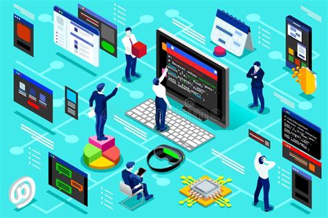 Infographic Software Development Scrum Methodology Stock Vector