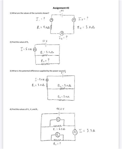 Solved Assignment What Are The Values Of The Currents Chegg Com