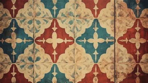 복고풍 타일 패턴 미적 빈티지 결 타일 바닥 타일 세라믹 패턴 배경 일러스트 및 사진 무료 다운로드 Pngtree