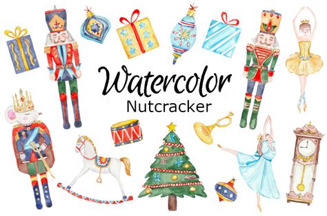 Nutcracker Watercolor Clipart Ballet Graphic By Goodfairyclipart · Creative Fabrica