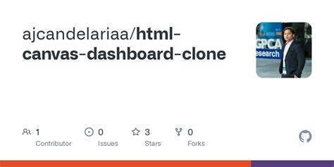 Github Ajcandelariaahtml Canvas Dashboard Clone