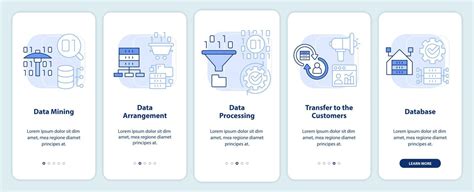 Collecting And Processing Data Light Blue Onboarding Mobile App Screen