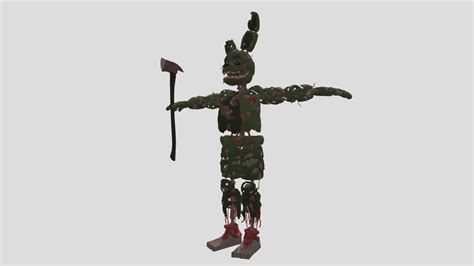 Springtrap Pc2 Textures Rig Skins Download Free 3d Model By